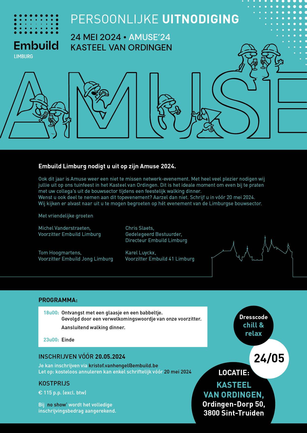 Amuse 2024 | Exclusief netwerkevent voor leden van Embuild Limburg ...